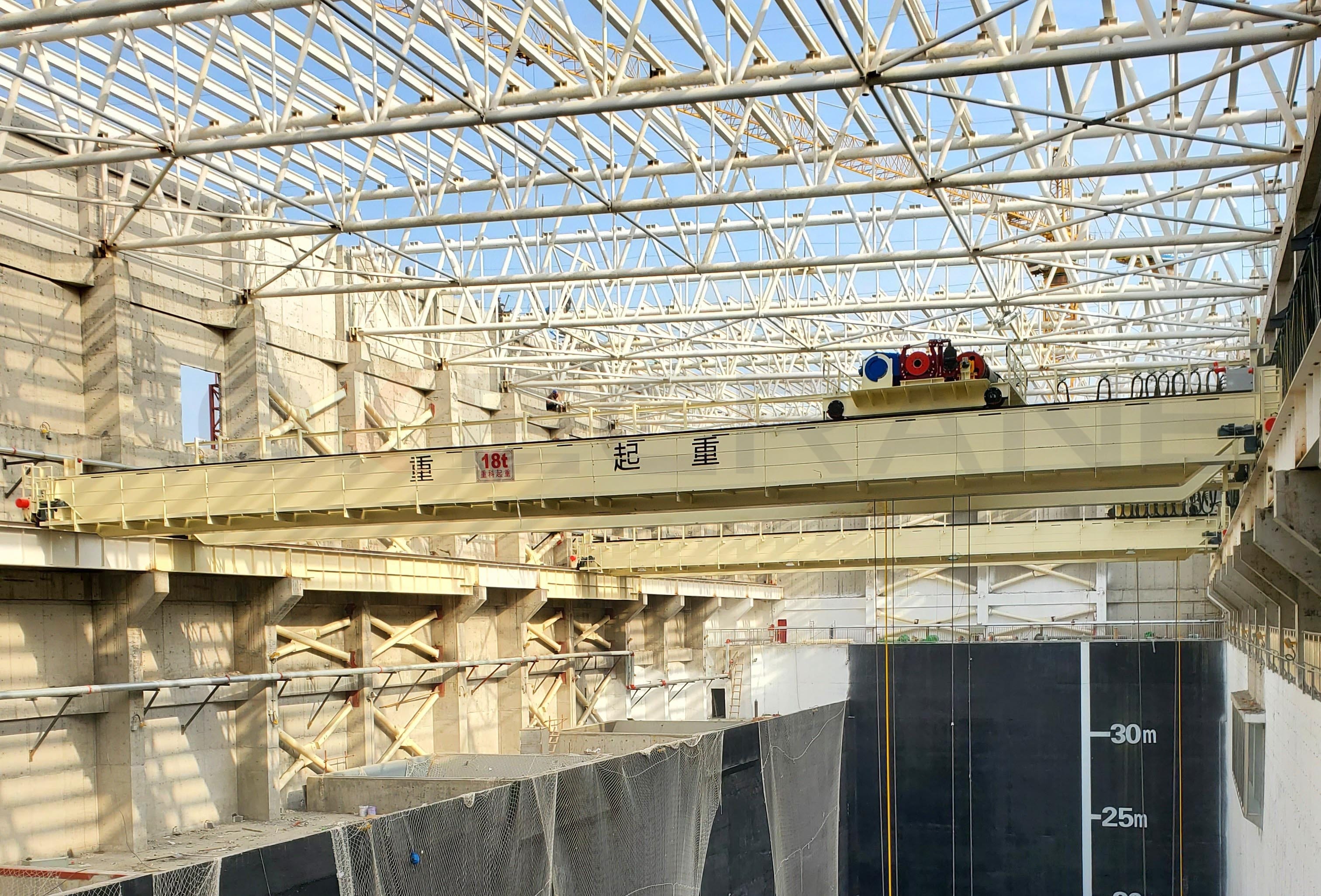 18t double girder overhead crane for garbage handling | ZOKE CRANE