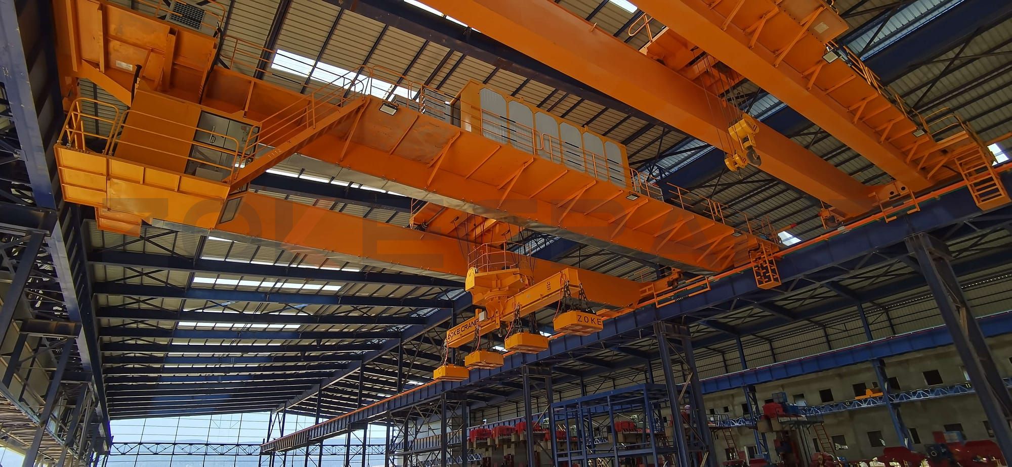 Installation 14sets Overhead Crane Used for Steel Industry | ZOKE CRANE
